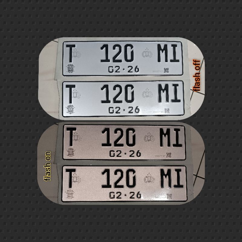 Jual plate mobil reflektif barcode QR sepasang | Shopee Indonesia