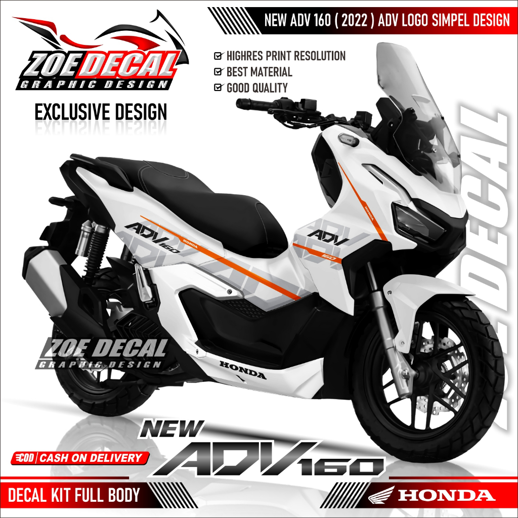 Jual Terbaru Decal Stiker Full Body Honda ADV 160 Motif Simpel ADV 160 ...