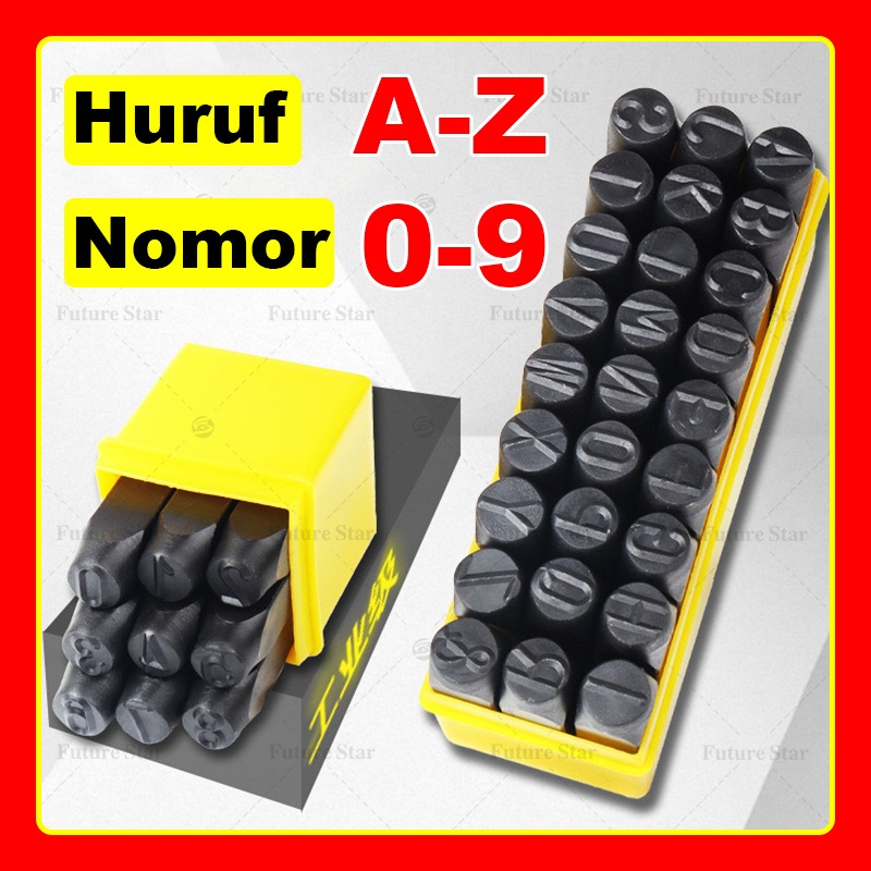 Jual Alat Ketok Huruf Dan Angka Nomor Rangka Mesin 0-9 Letter A-Z ...