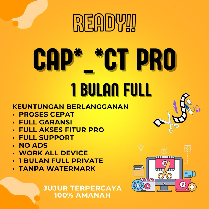 Jual Cap*_*cut Pro 1 Bulan Full Fast Proses | Shopee Indonesia