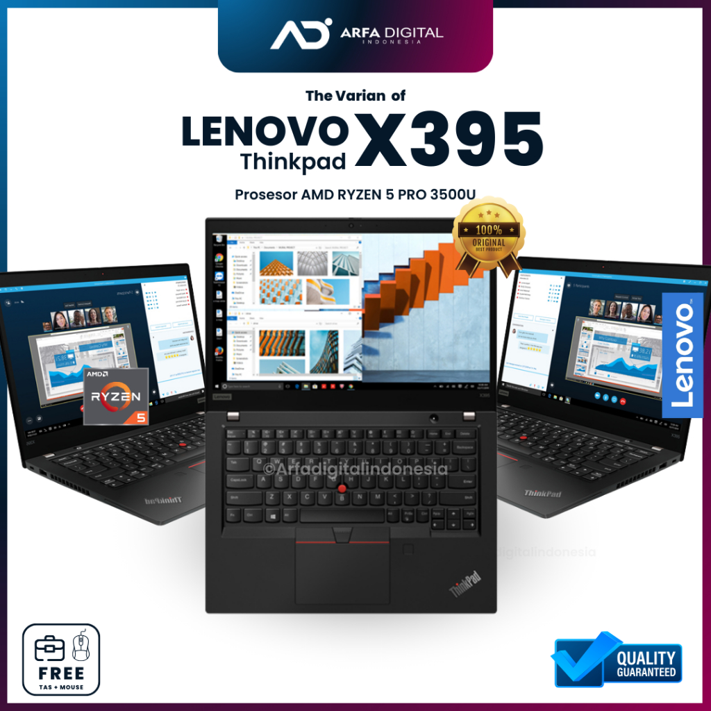 Jual Laptop Lenovo Thinkpad X395 AMD RYZEN 5 PRO RAM 8GB SSD 256GB ...