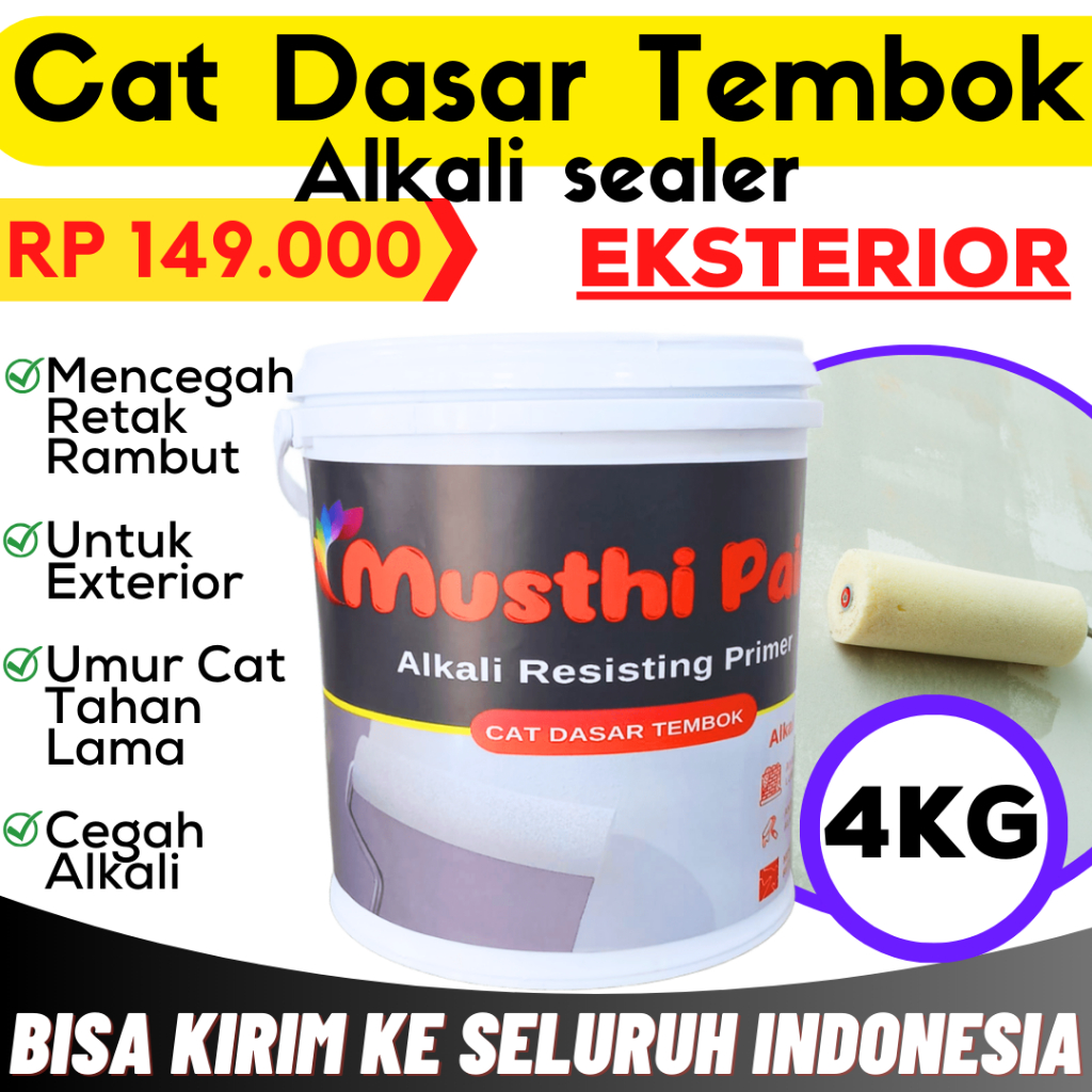 Jual Cat Dasar Tembok Alkali Sealer Eksterior 4 Kg FULL ASLI | Shopee ...