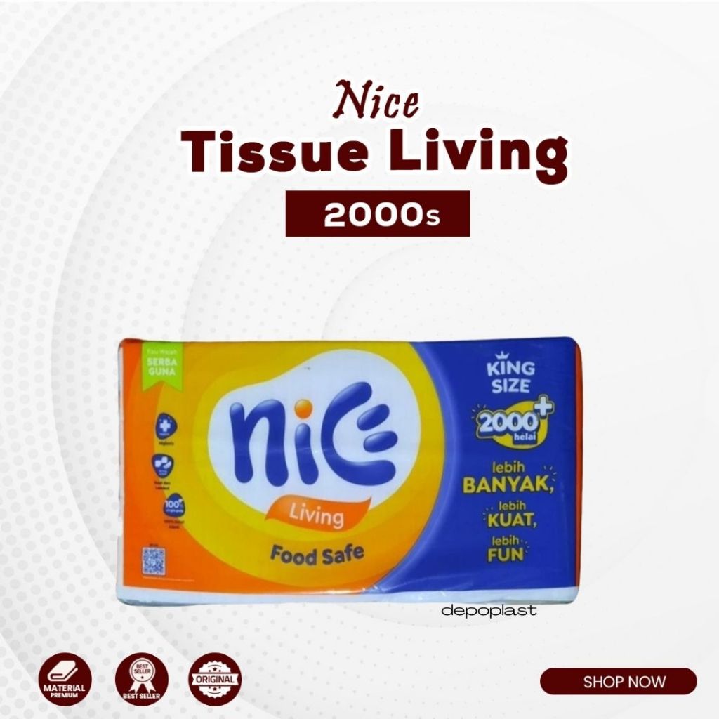 Jual Nice Tissue 2000 Helai Kiloan 1000gram 2 ply | Shopee Indonesia
