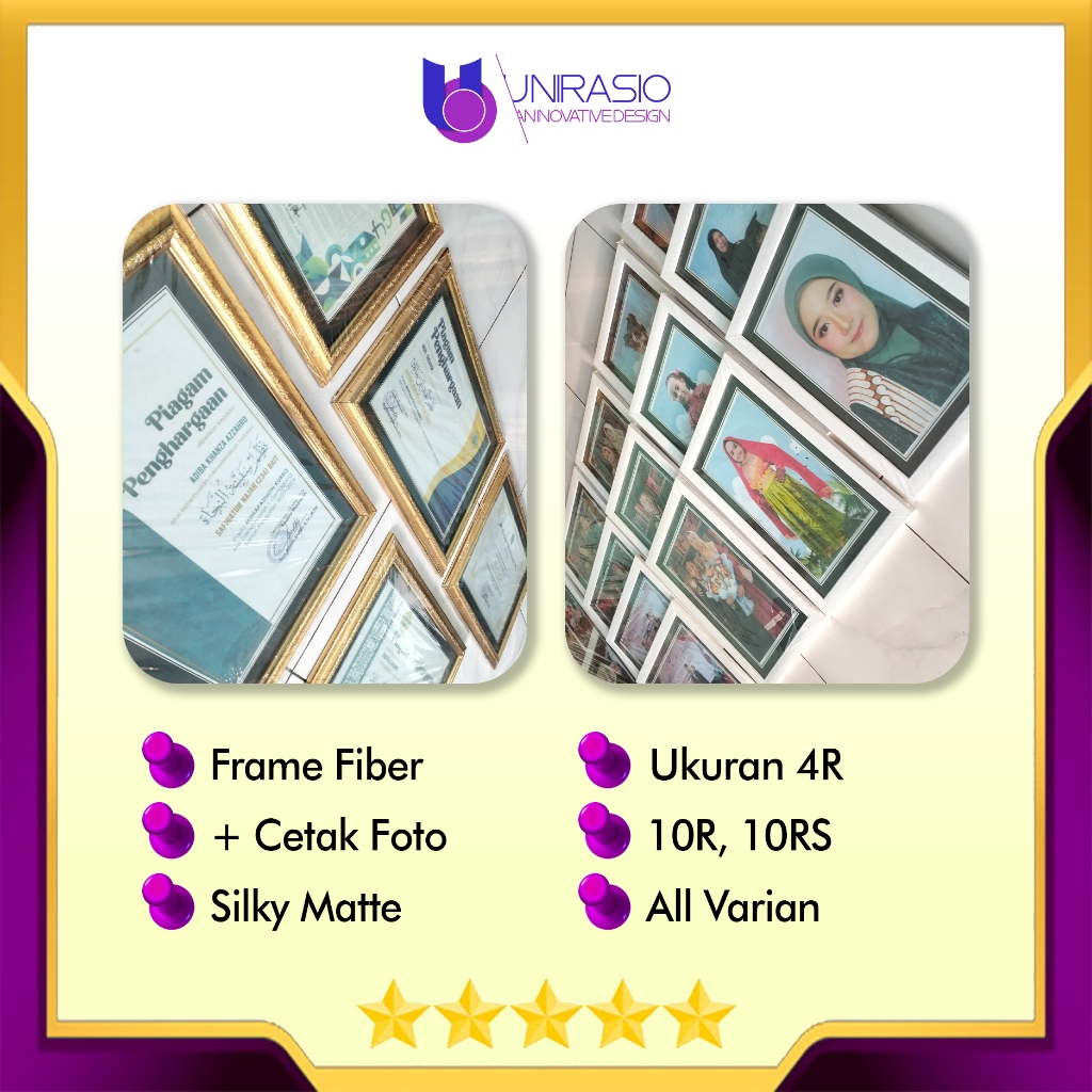 Jual Pigura / Frame + Cetak Berbagai Ukuran | Minimalis & Ukir | 4R ...