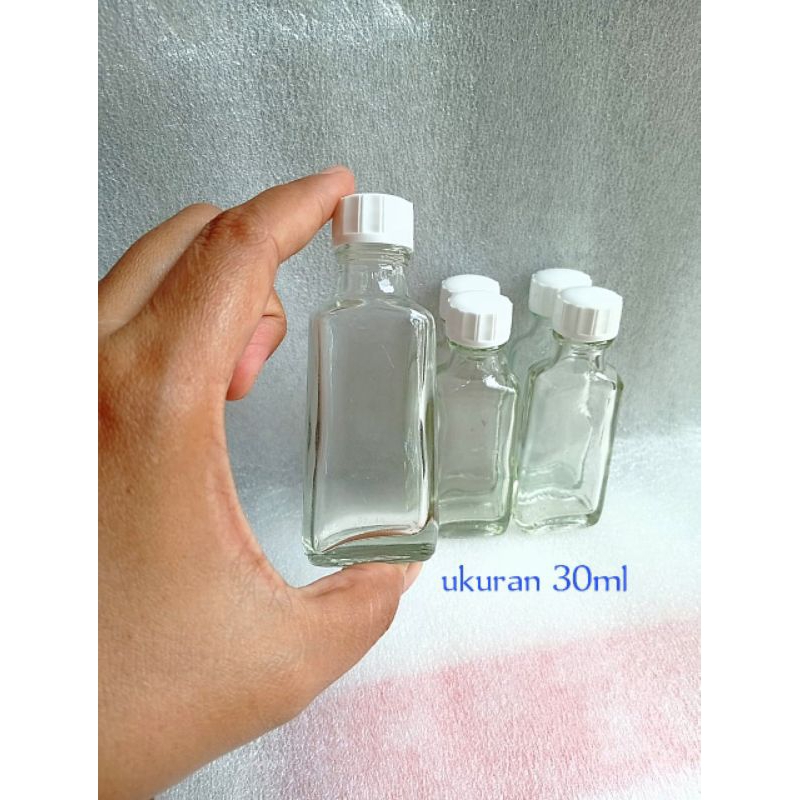 Jual Botol bekas GPU botol kaca ukuran 30ml (isi 10pcs) botol polos ...