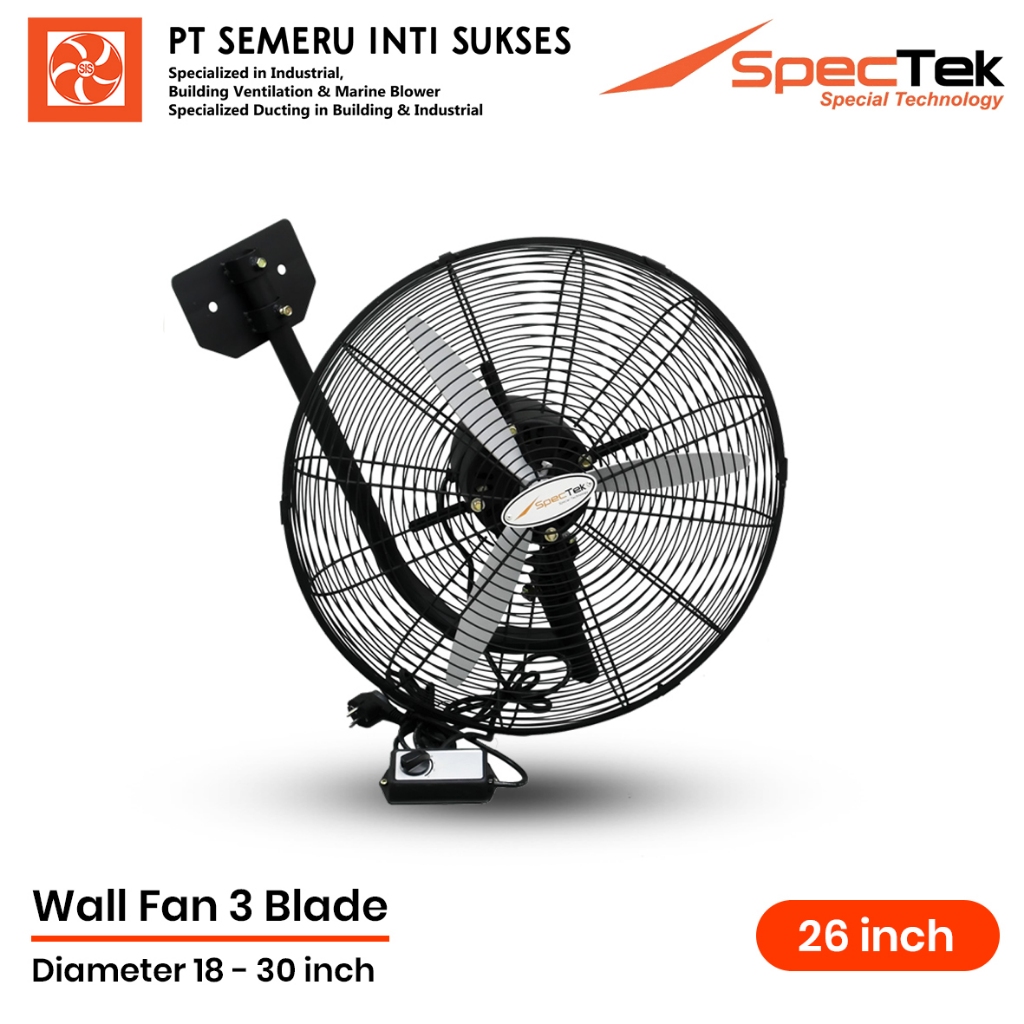 Jual Kipas Angin Dinding 26 inch / Wall Fan Besi SW-26 1400RPM " SPECTEK " | Shopee Indonesia