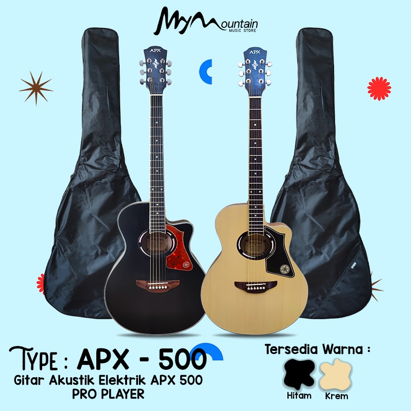 Jual Gitar Akustik Elektrik Apx Pro Player EQ 7545R Bergaransi Free Packing Kayu | Shopee Indonesia