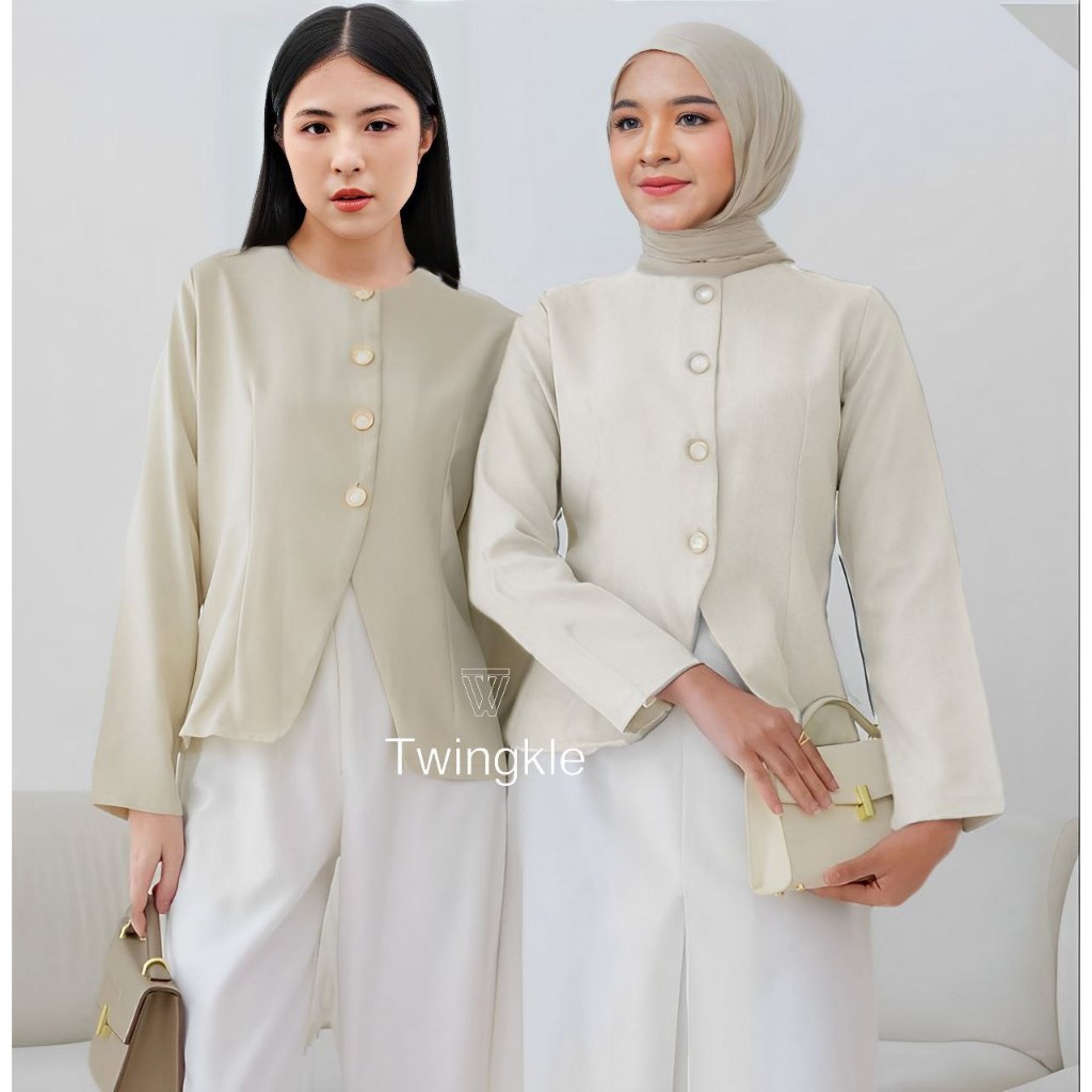 Jual TWINGKLE KIMY Long Sleeve Top / Atasan Lengan Panjang / Hijab Friendly Blouse | Shopee ...