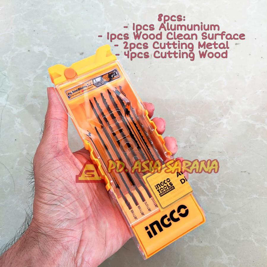 Jual Mata Jigsaw Alumunium Kayu Besi Set 8pcs INGCO AKD8088 Jig Saw ...