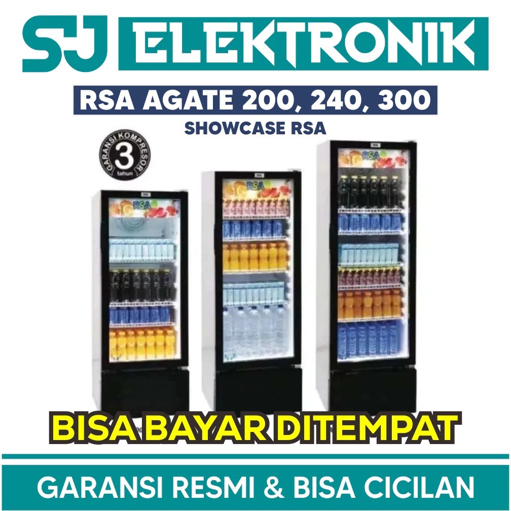 Jual SHOWCASE RSA AGATE 200 / 240 / 300 Pendingin Kulkas kaca garansi ...