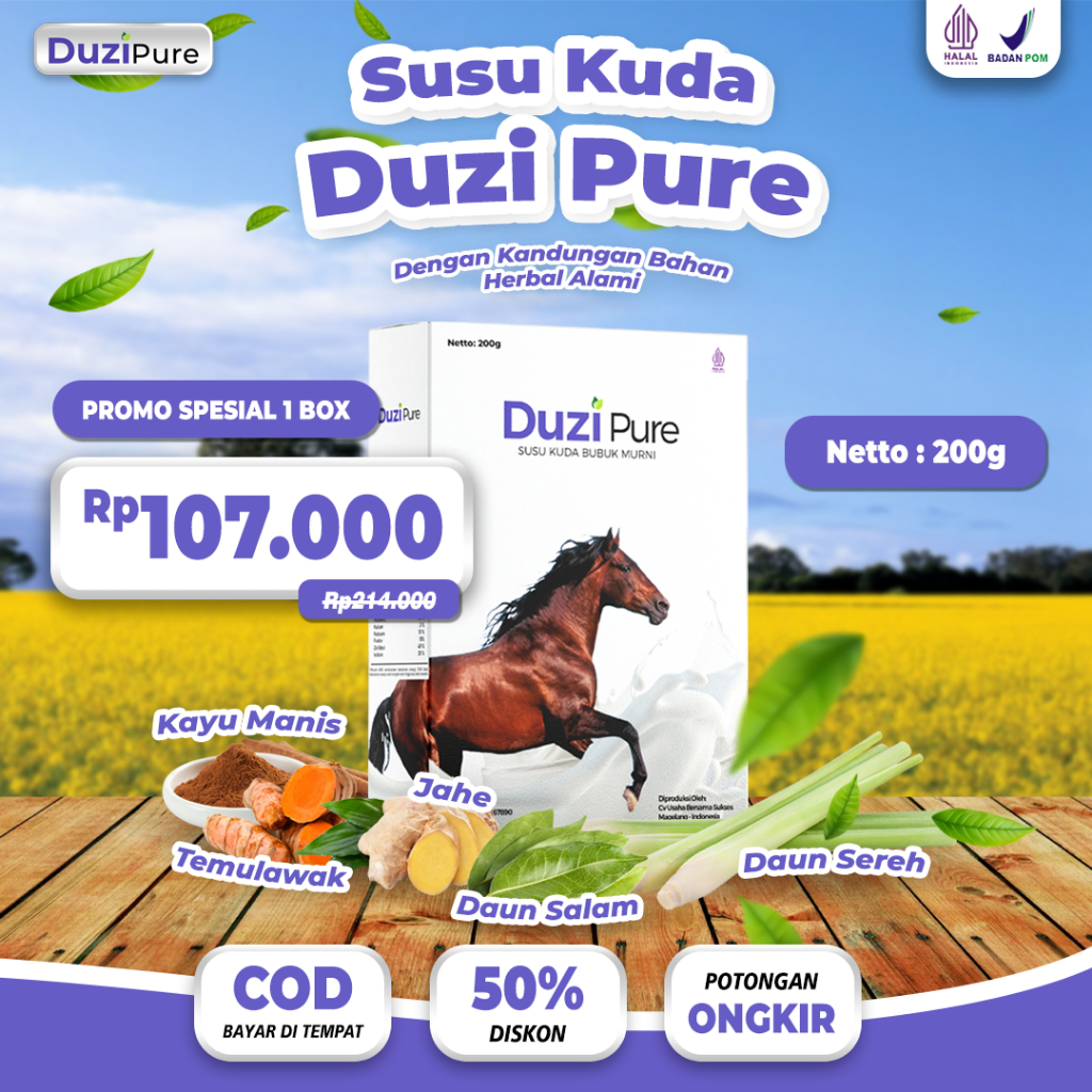 Jual ( 100% Original ) Susu Kuda Liar Asli Sumbawa Duzi Pure Kemasan ...