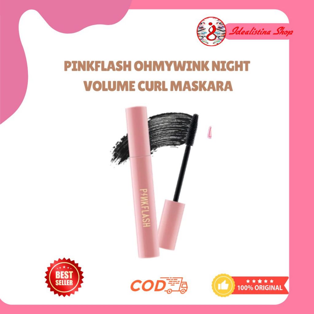 Jual PINKFLASH OhMyWink Night Volume Curl Maskara Tahan lama Pink ...