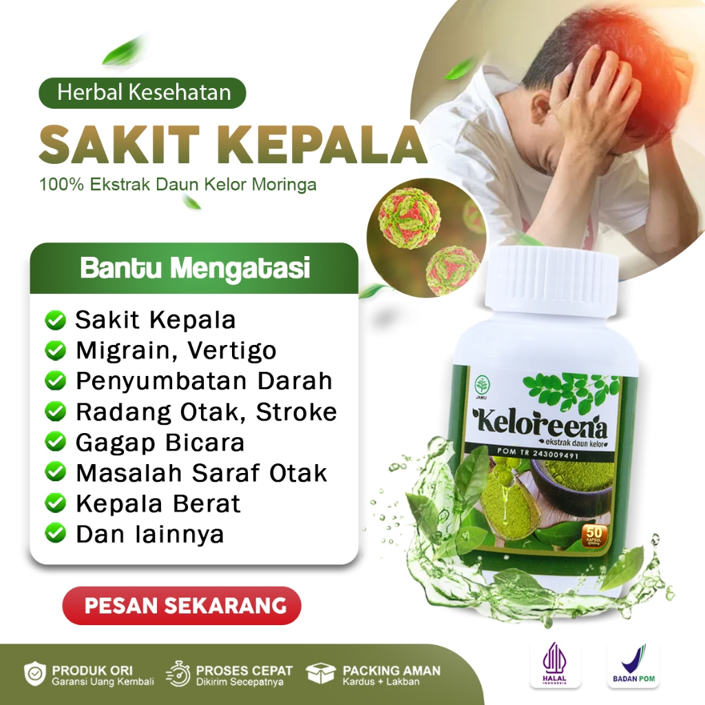 Jual Obat Syaraf Otak Vertigo Migrain Pusing Sakit Kepala Menahun Saraf ...