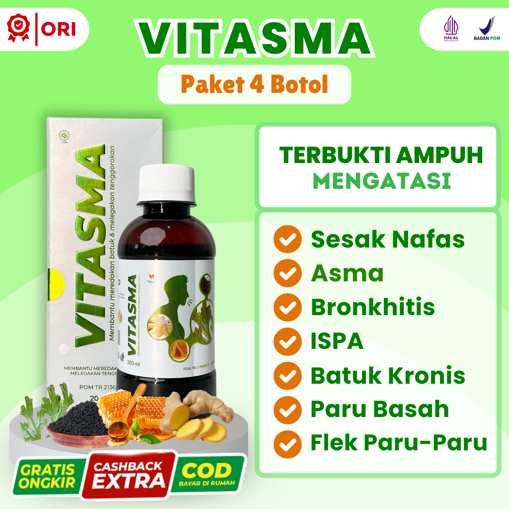 Jual Madu Vitasma Original Obat Batuk Dan Asma Sesak Nafas Gurah Paru ...