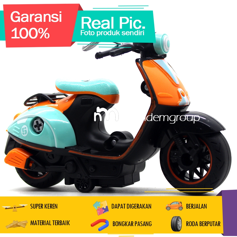Jual Mainan Anak Motor Motoran X Drive Vespa Model Bongkar Pasang ...