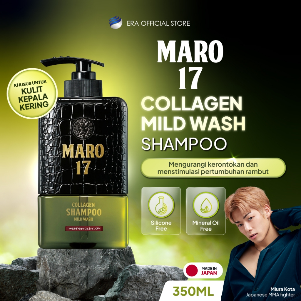 Jual MARO17 Collagen Shampoo MILD WASH 350ml - Shampoo Pria Kulit Kepala Kering & Sensitif ...