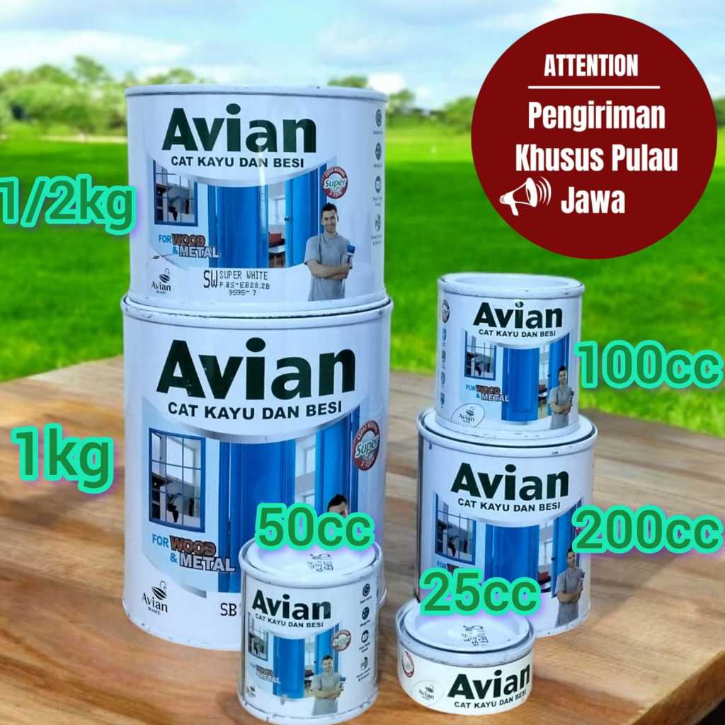 Jual Cat Besi Avian 25 cc /Cat Kayu /Cat Minyak 25 ml, cat kayu 25ml ...