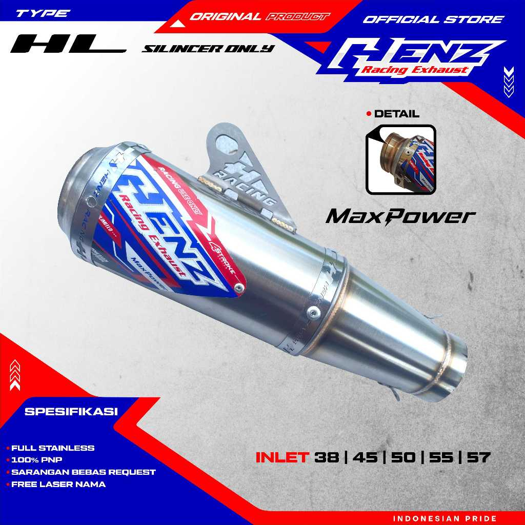 Jual Selincer Only HL Hen-z Racing Exhaust | Shopee Indonesia
