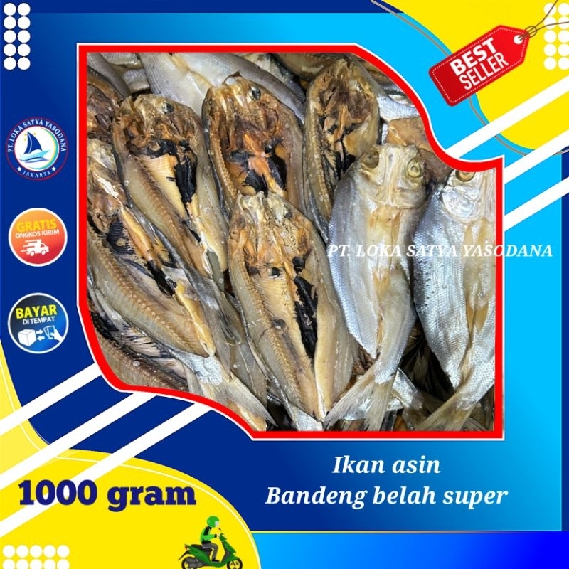 Jual ikan asin bandeng belah super 1000gram / 1 kg | Shopee Indonesia