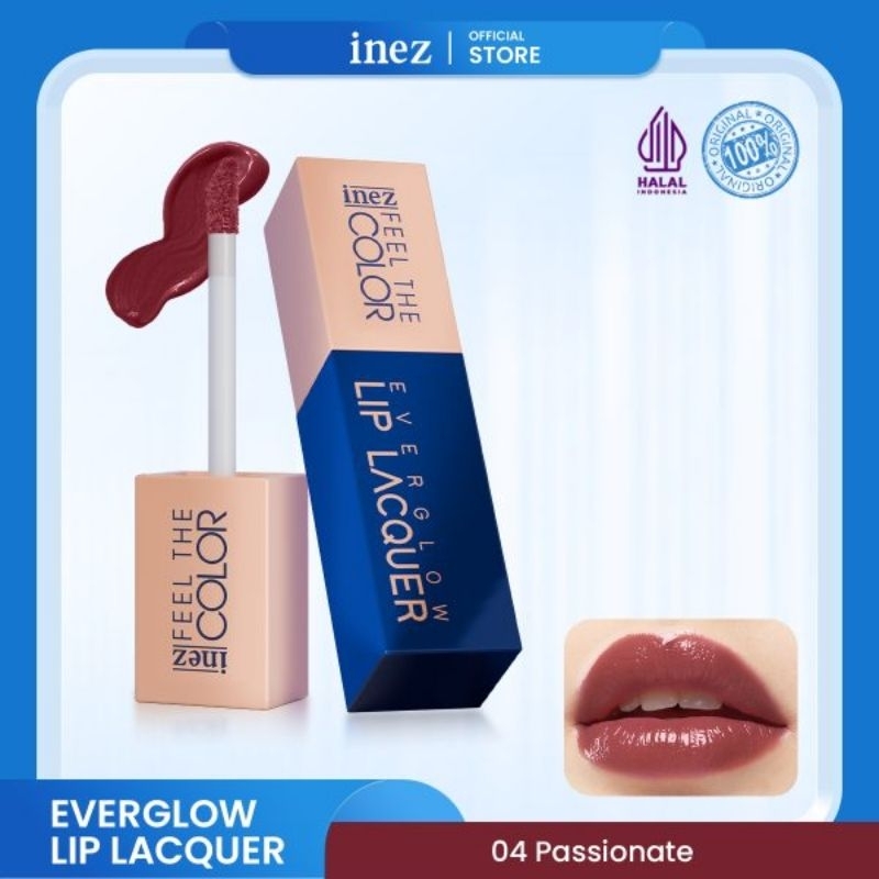 Jual INEZ - EVERGLOW LIP LACQUER 04 PASSIONATE | Shopee Indonesia