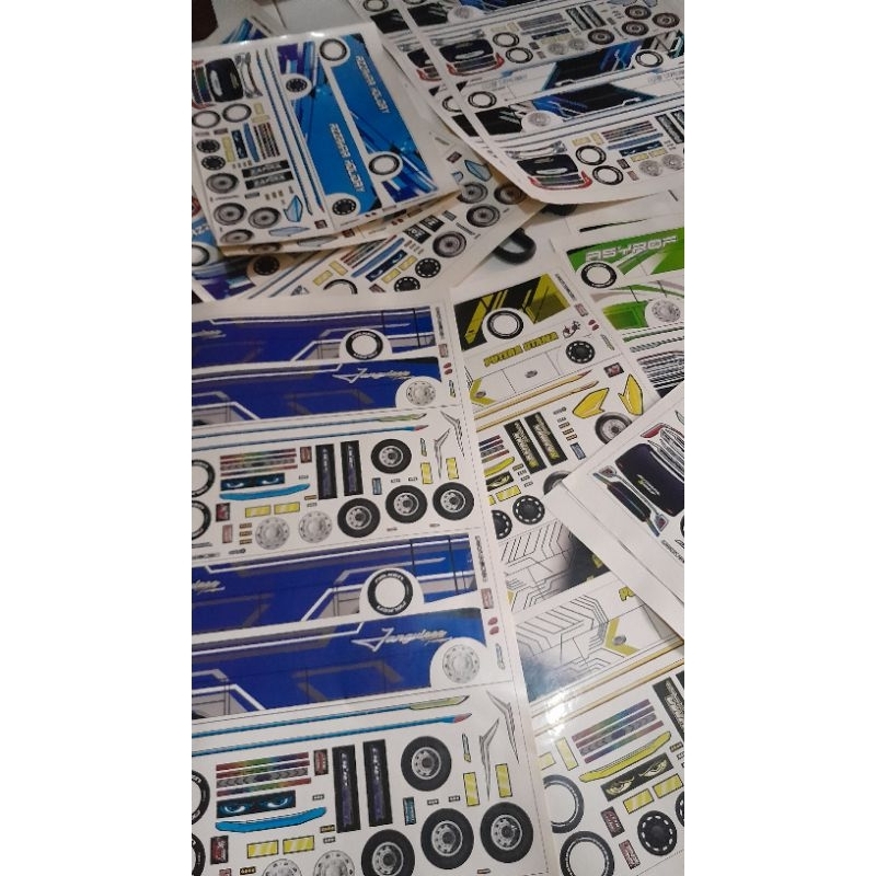 Jual PAKET STIKER BODY LIVERY/STIKER MINIATUR DAN AKSESORIES BUS BASURI ...