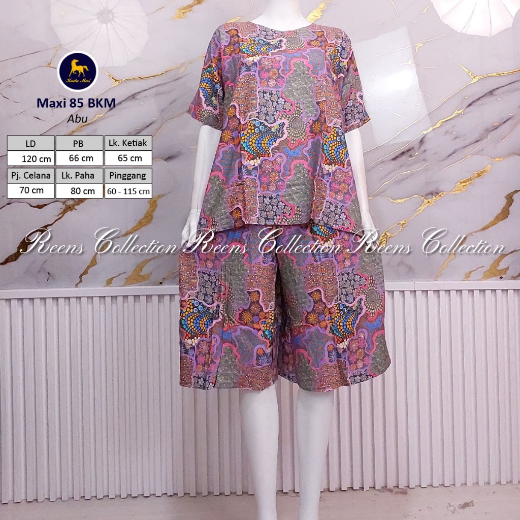 Jual Batik Kuda Mas Setelan Maxi 85 Piyama Wanita Kulot Lengan Pendek ...