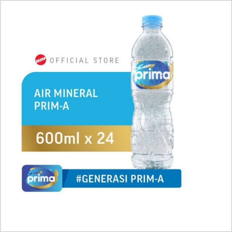 Jual AIR MINERAL MEREK PRIMA UKURAN 600ML isi 24 botol | Shopee Indonesia