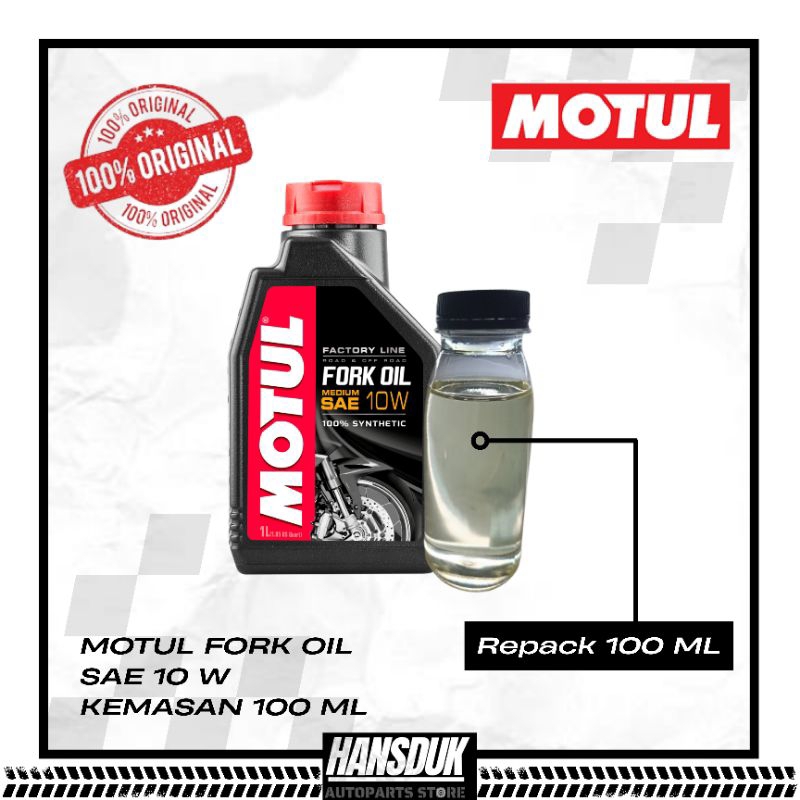 Jual OLI SHOCKBREAKER MOTUL 10W || Motul Fork Oil SAE 10W (Repack 100ml) | Shopee Indonesia