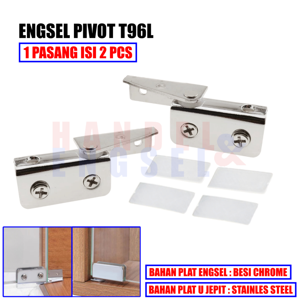 Jual Engsel Jepit Kaca Pivot T96L Lurus Penjepit Kaca Keramik Stainless ...