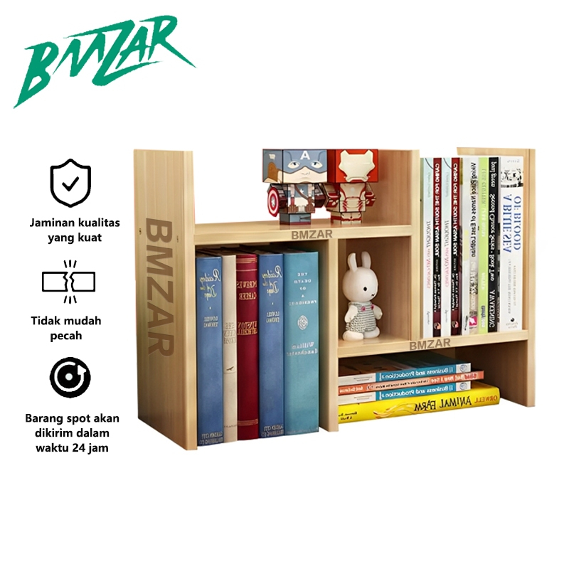 Jual BMZAR Rak Buku Kayu Rak Buku Minimalis Serbaguna Rak Atas Rak Buku ...