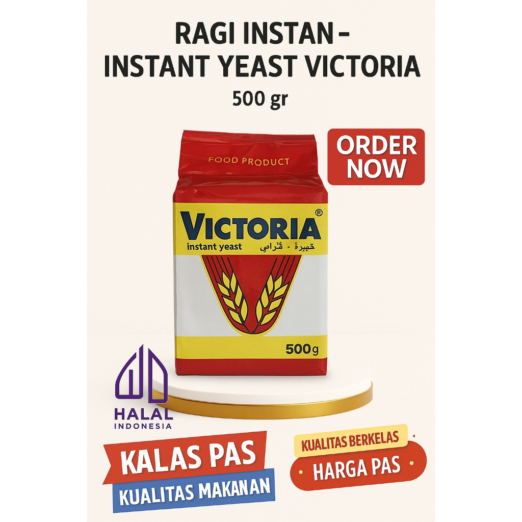 Jual RAGI INSTAN - INSTANT YEAST VICTORIA 500 GR HALAL PENGEMBANG ROTI ...