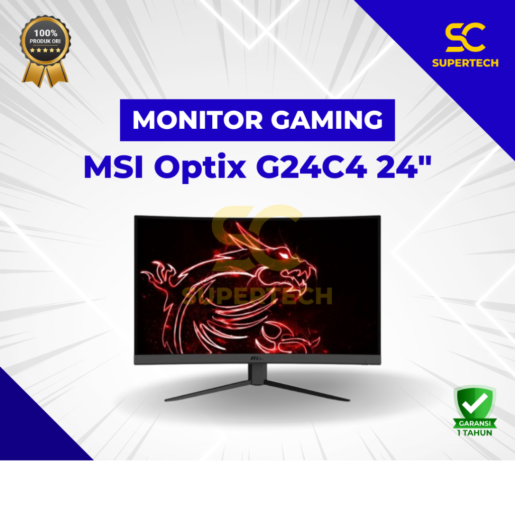 Jual Led MSI Gaming Monitor Optix G24C4 24" 144hz Curved/Full HD ...
