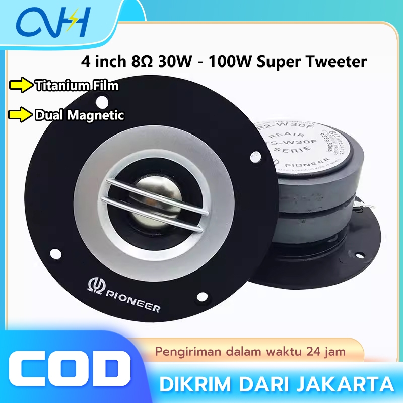 Jual Tweeter 4 Inch 8 ohm 100 Watt Titanium Film Dual Magnet Super ...