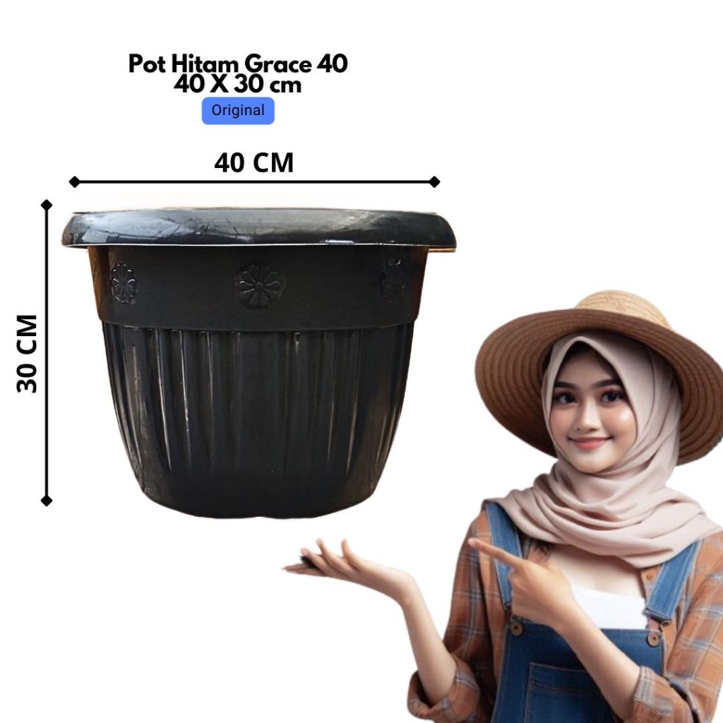 Jual Pot Hitam 40 Warna Hitam Untuk Tanaman Hias Dan Tanaman Buah ...