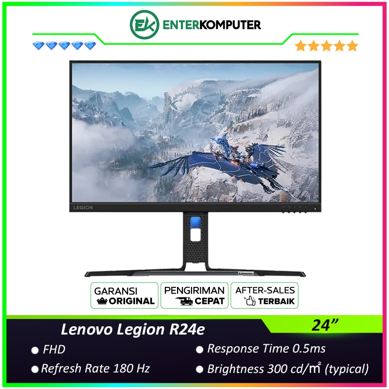Jual Lenovo Legion R24e 23.8" FHD IPS 180Hz Gaming Monitor | Shopee ...
