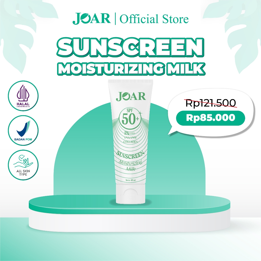 Jual JOAR Sunscreen Moisturizing Milk "Spf 50+" Uv Protection By Joarskincare | Shopee Indonesia