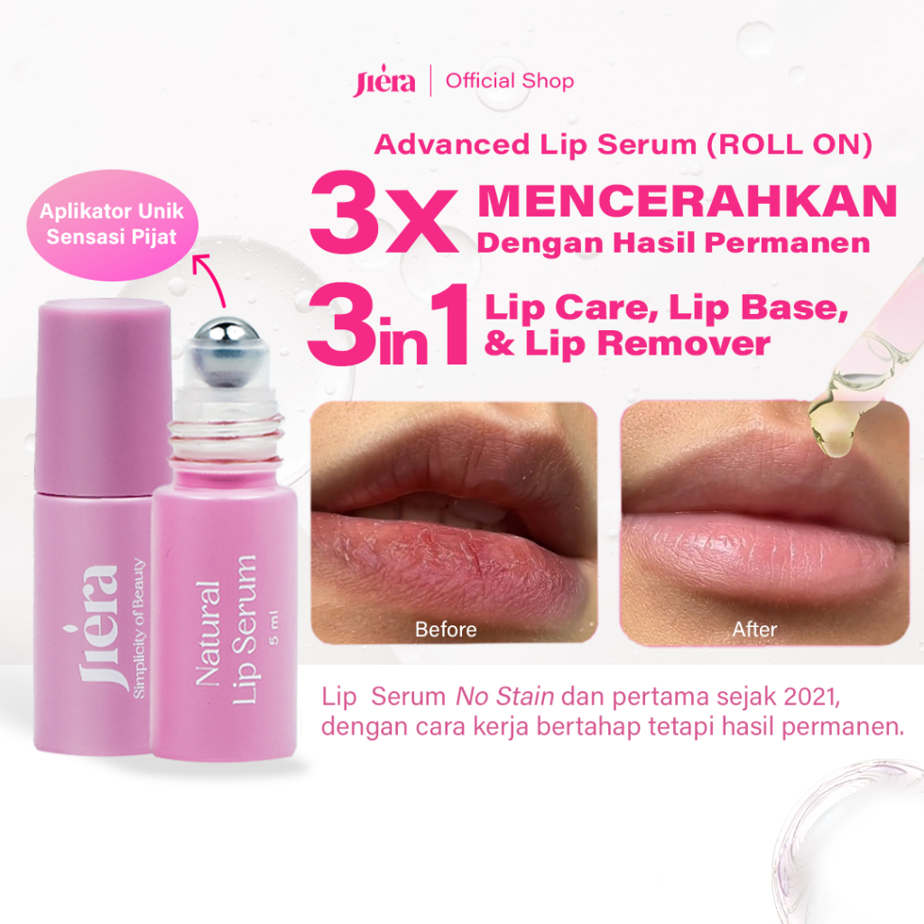 Jual JIERA Advance Lip Serum Roll On 5ml with Vitamin C dan Duo Vitamin ...