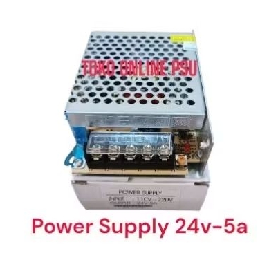 Jual Switching Power Supply PSU 24V 5A High Quality, 24 Volt 5 Ampere Jaring Adaptor SMPS ...