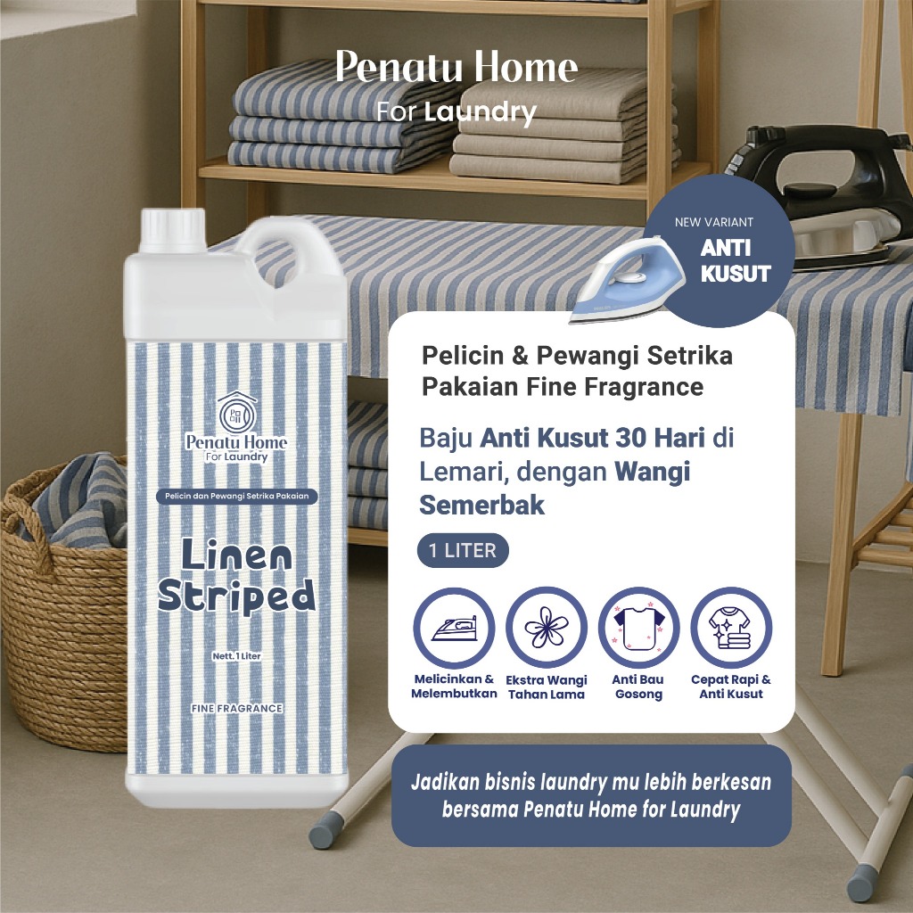 Jual Linen Striped 1 Liter | Pelicin & Pewangi Setrika Pakaian Fine ...