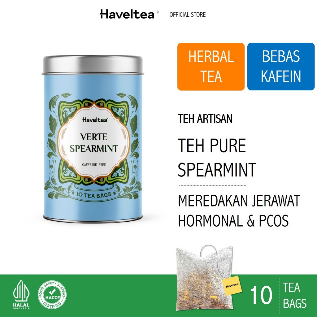 Jual Haveltea Verte Spearmint Tea – Teh Spearmint Murni | Pure Spearmint Tea 10TB | Shopee Indonesia