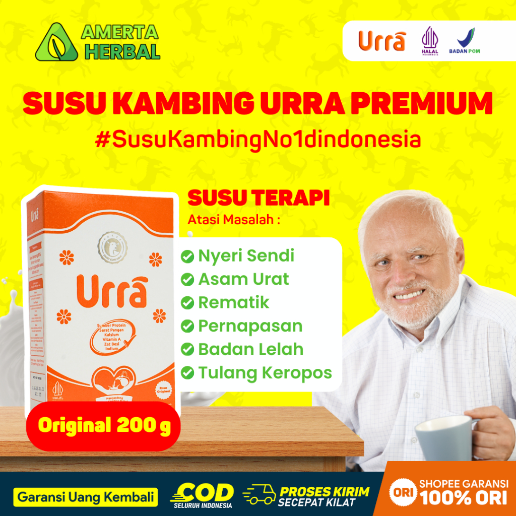 Jual Susu Urra Original 200gr Susu Kambing Penambah Berat dan Tinggi ...