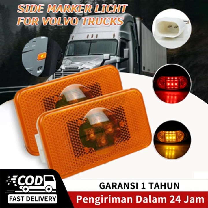 Jual 10 Paket 24V LED Lampu Penanda Sisi Truk untuk Renault Lampu ...