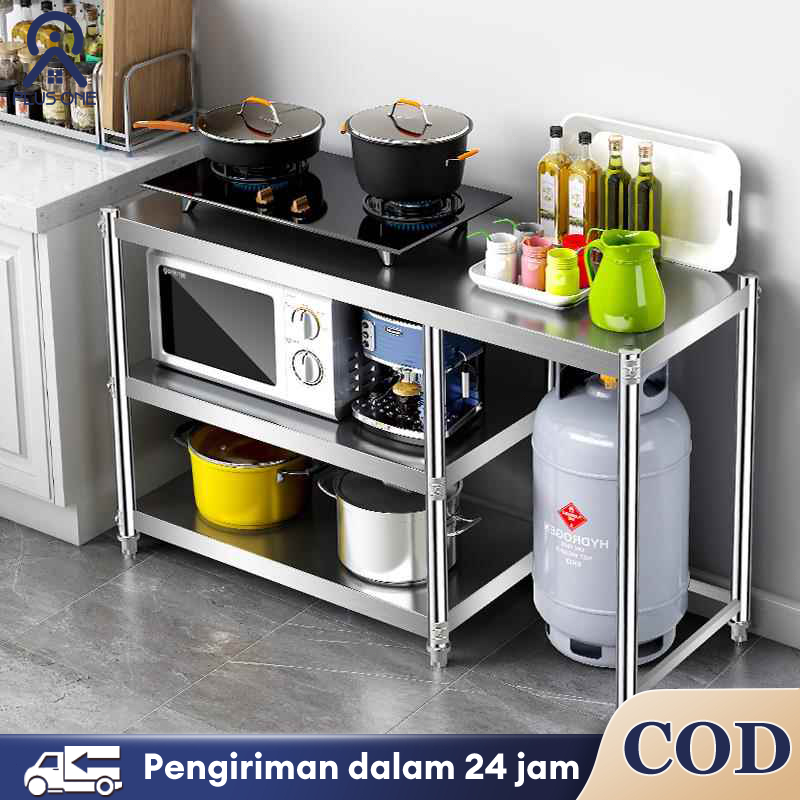Jual Rak Dapur Stainless Steel Rak Microwave Rak Oven Rak Panci Meja ...
