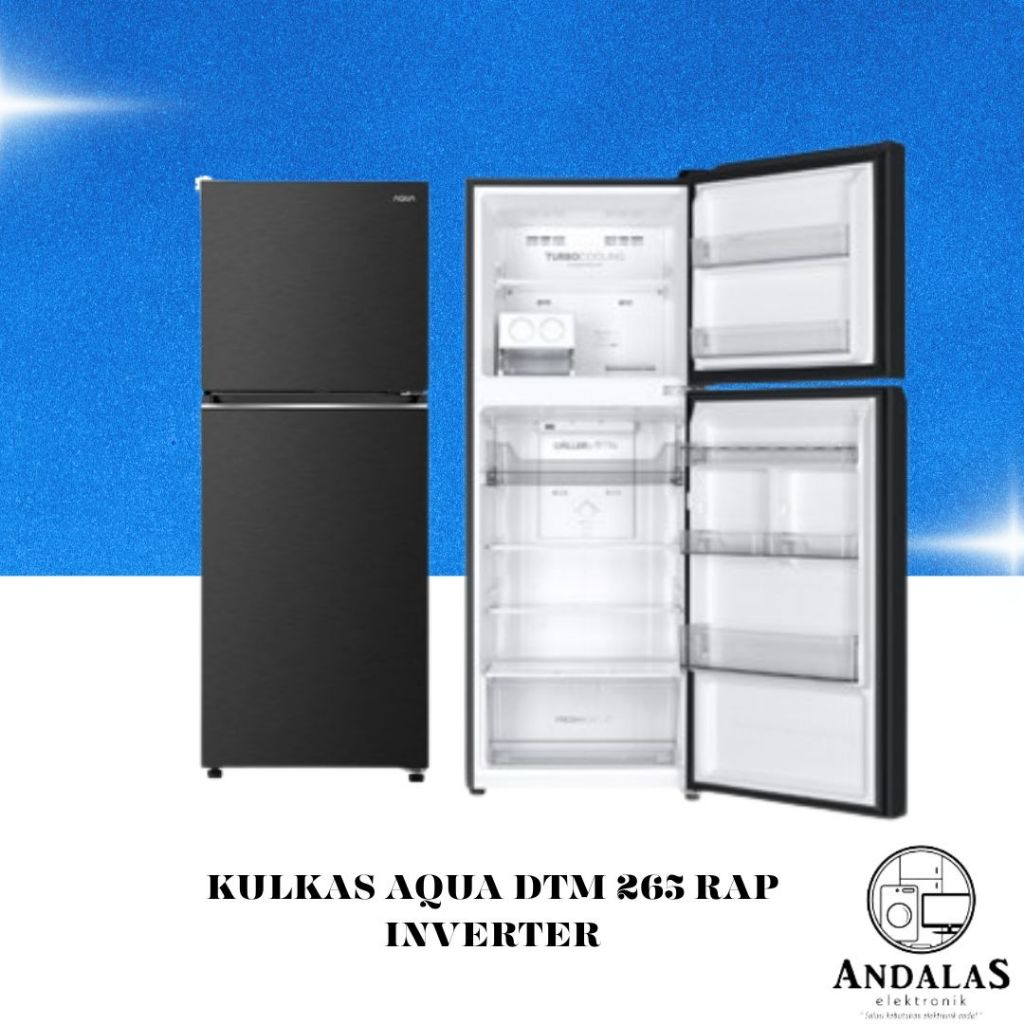 Jual KULKAS AQUA AQR-DTM265RAP FB 2 PINTU DTM 265 RAP FB Turbo Cooling ...
