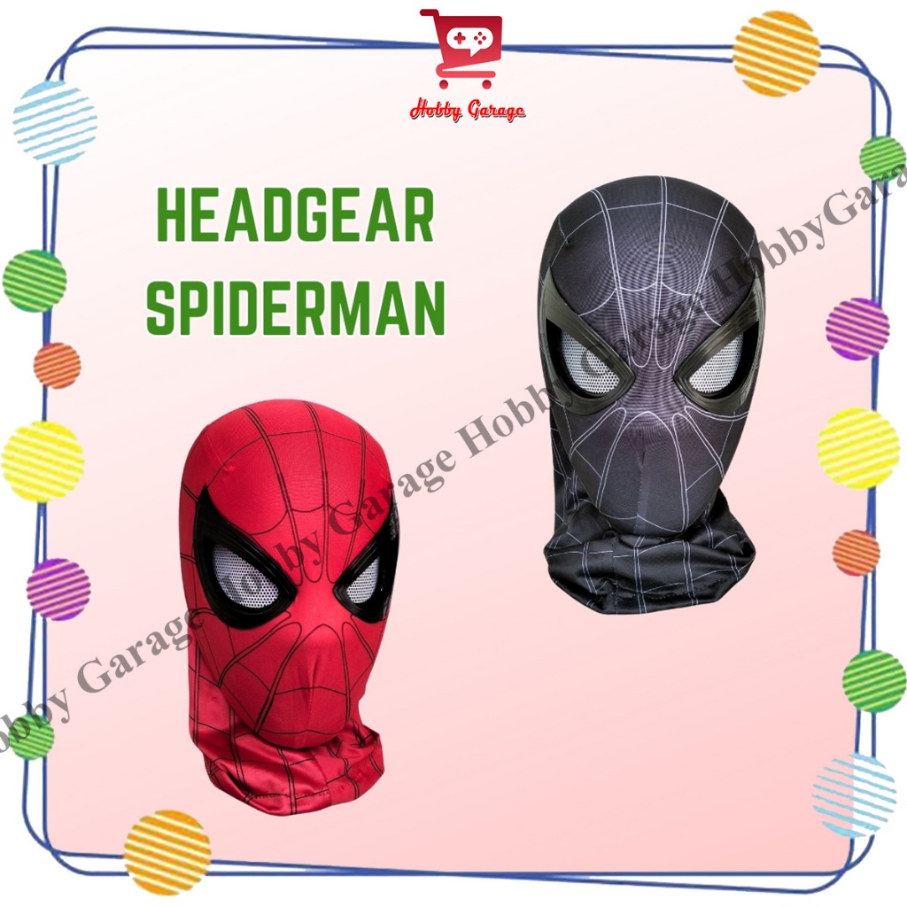Jual Headgear Spiderman Topeng Mask Superhero Cosplay Spider-Man Chin ...