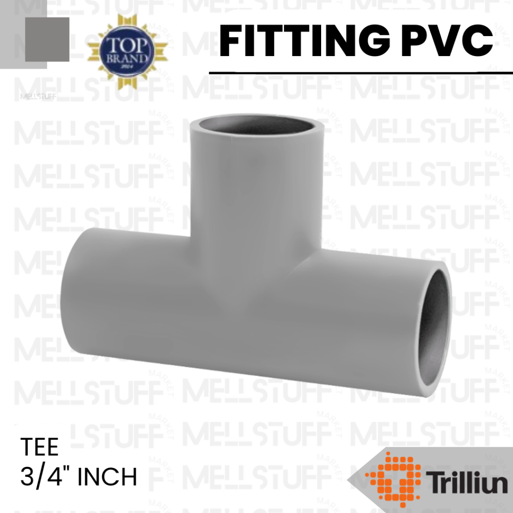 Jual Fitting PVC Tee Ukuran 3/4" Inch Merk Trilliun Kuat dan Tahan Lama ...
