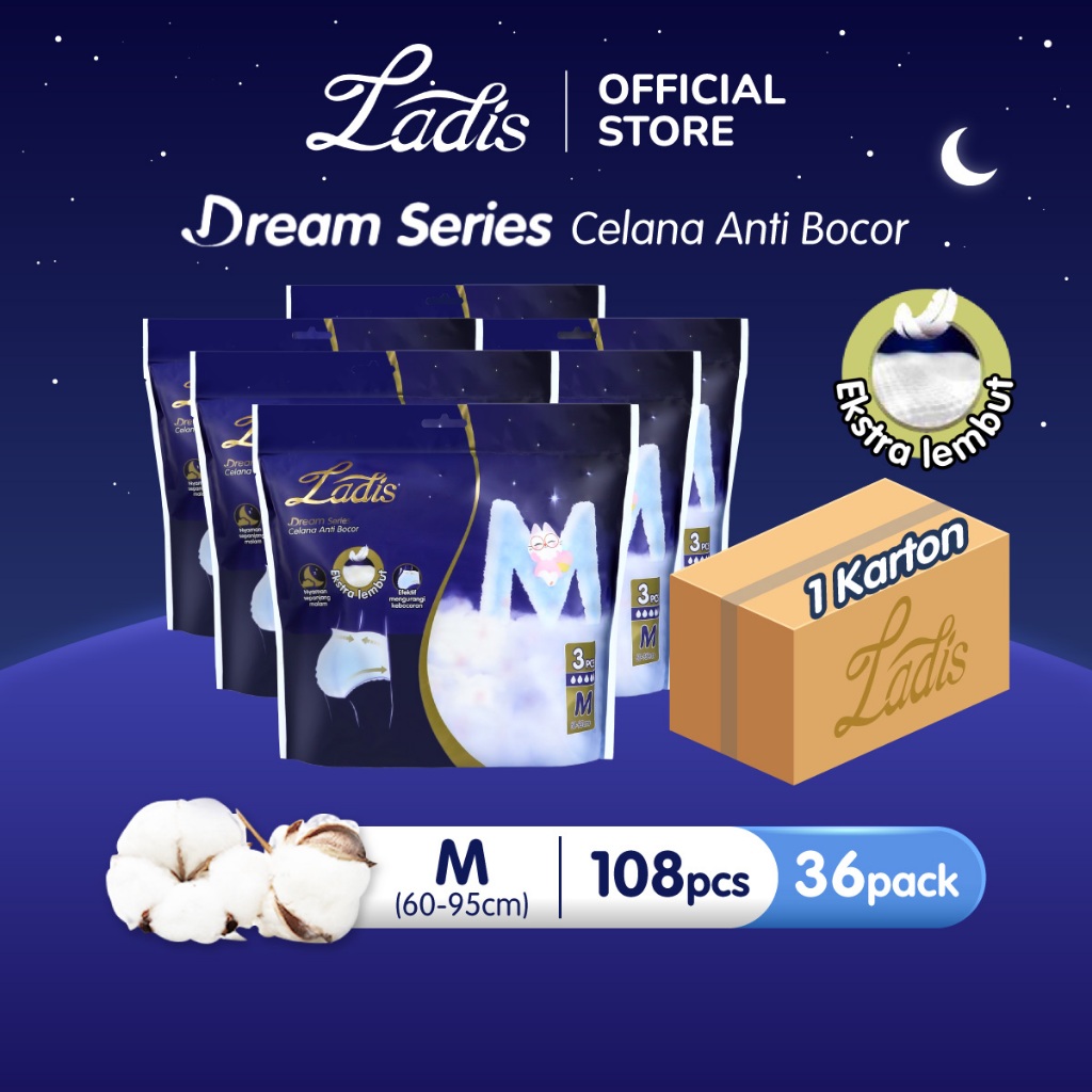 Jual [36 PACK KARTON] LADIS Dream Series Pembalut Celana Menstruasi ...