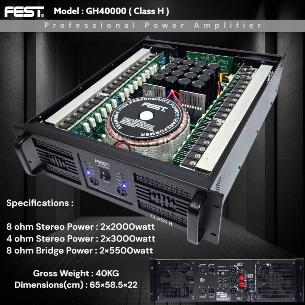 Jual POWER AMPLIFIER FEST GH 40000 GH40000 ORIGINAL | Shopee Indonesia