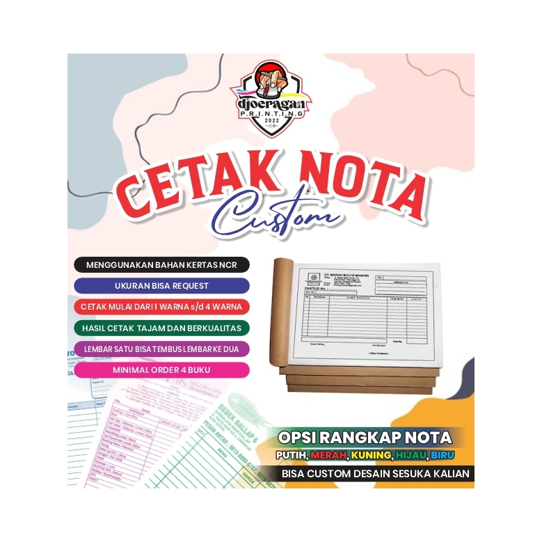 Jual Cetak Nota Custom / Nota Olshop / Ukuran Seperempat | Shopee Indonesia