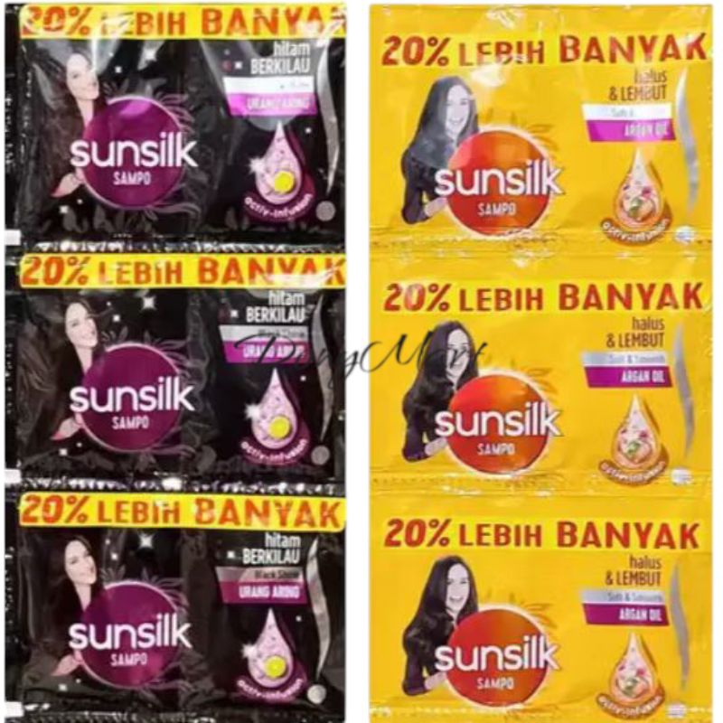 Jual Unilever Shampoo Sunsilk Isi 12 Sachet Black Shine Shampoo Sunsilk ...